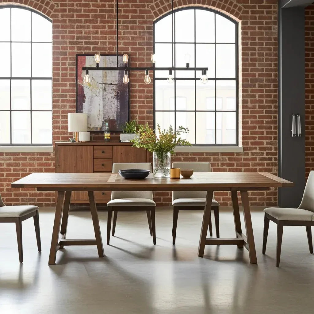 Anzio Dining Table in Recycled Wood - Vindus Furniture
